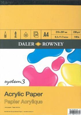 Magrudy.com - Daler Rowney Acrylic Pad, 20 sheets, 230g/m2 A3 ‬